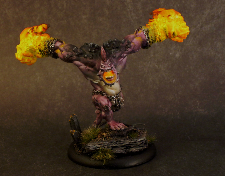 samson minis: Finished! Trollbloods Pyre Troll