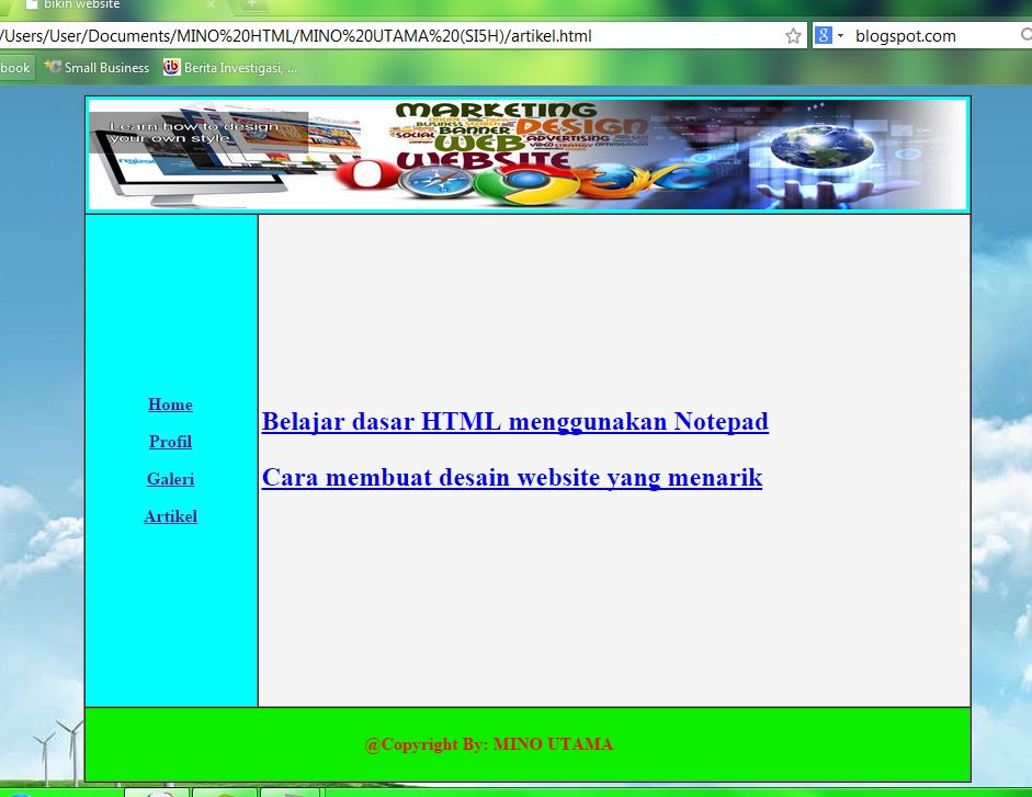 Belajar Dasar HTML: Tugas Membuat Website