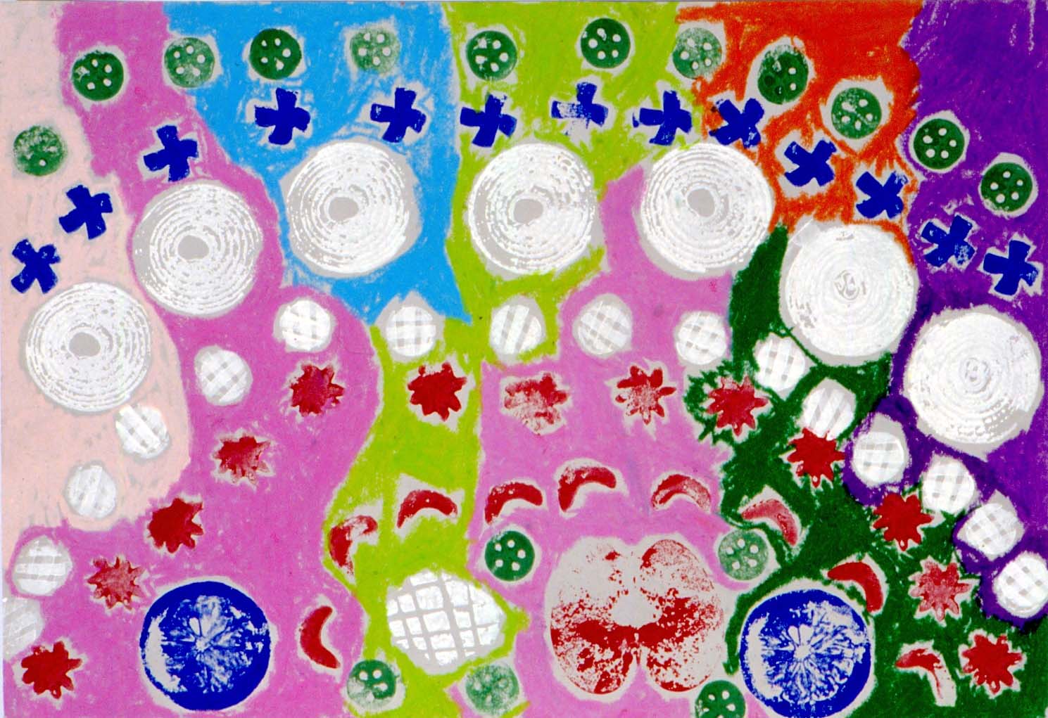 Art for Small Hands: Printing - Fruit & Vegetable Prints with Oil Pastel