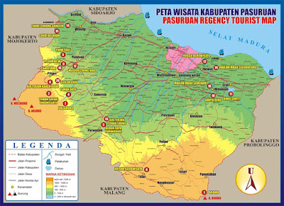 > Peta Lengkap Indonesia: Peta Wisata Kabupaten Pasuruan