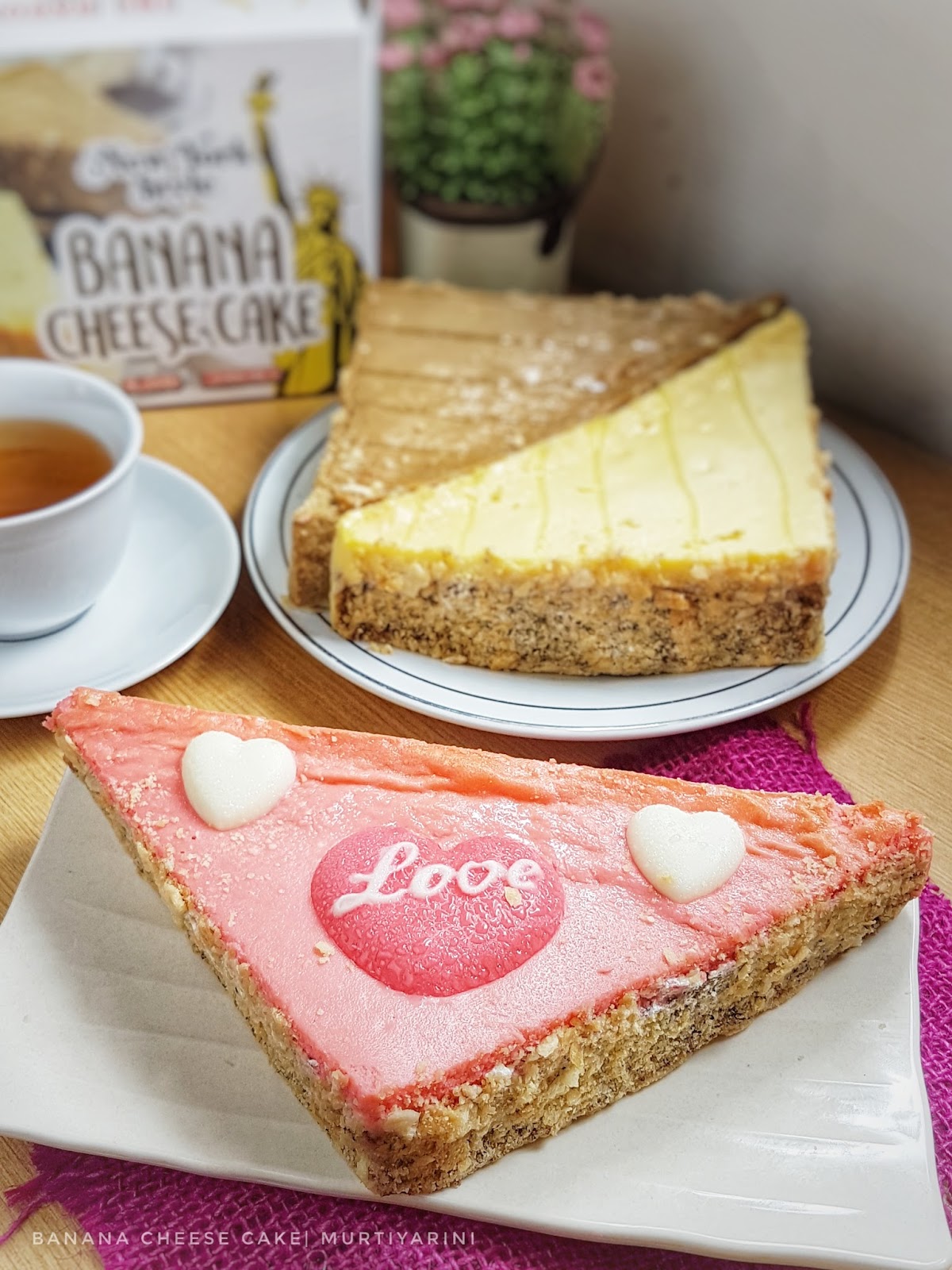 Cake Segitiga New York Style PREMIUM Banana Cheese Cake