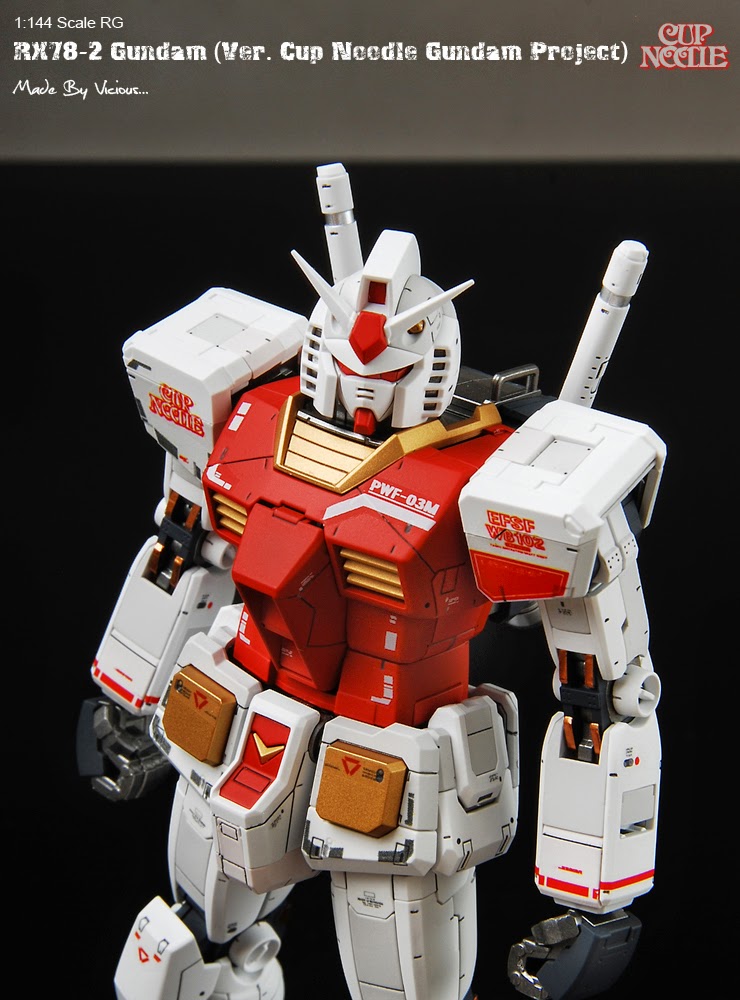 RG 1/144 RX-78-2 Gundam "Nissin Cup Noodle colors" - Custom Build