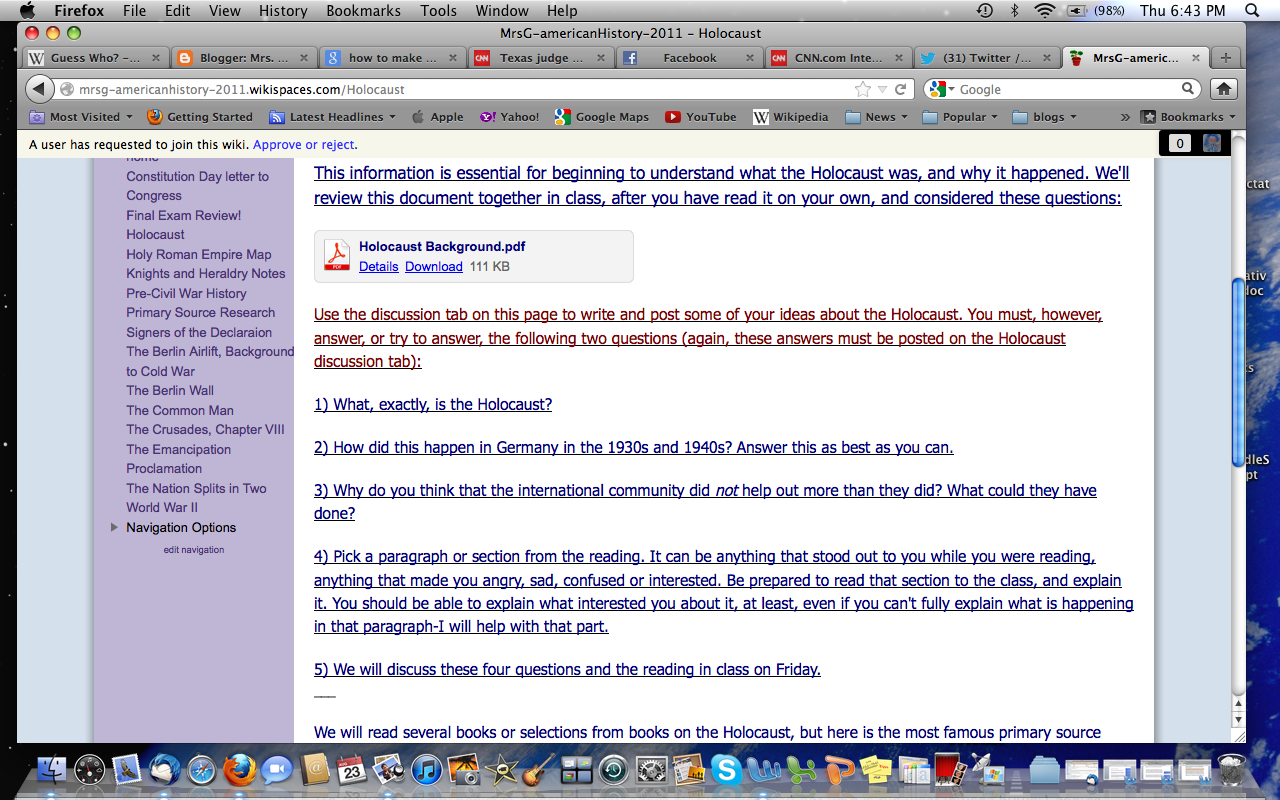 Mrs. G's Current Events Chat Room: The Technology-Integrated Classroom ...