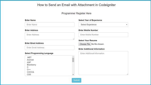 How To Send Email With Attachment In Codeigniter Webslesson