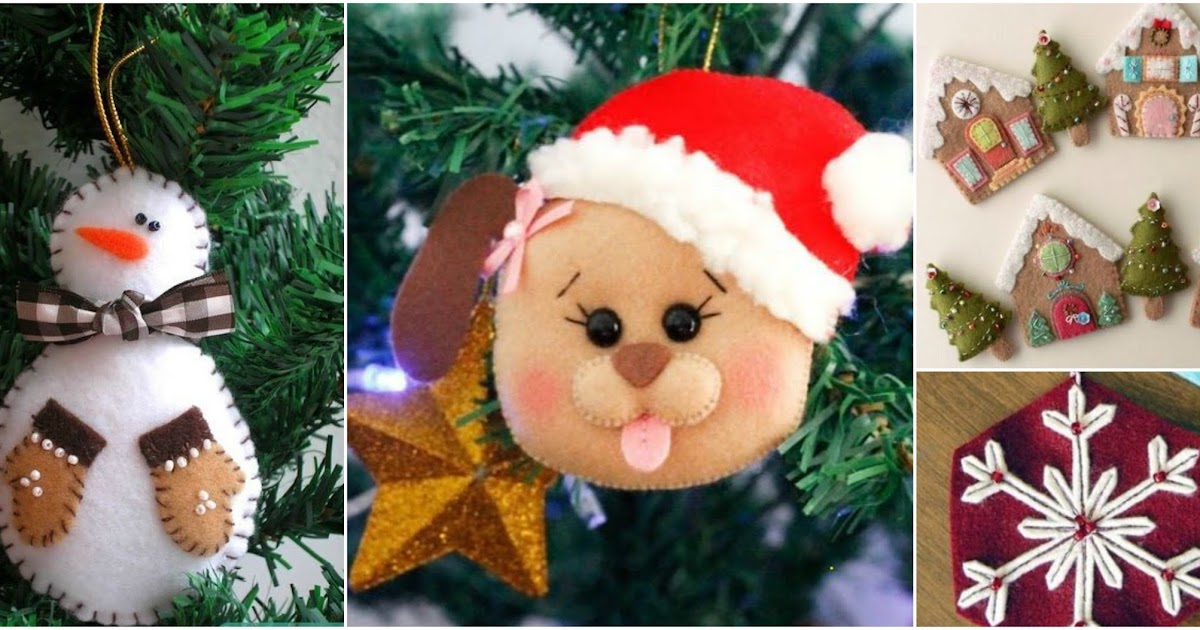 8 Adornos navideños en fieltro para decorar en navidad ~ Solountip.com