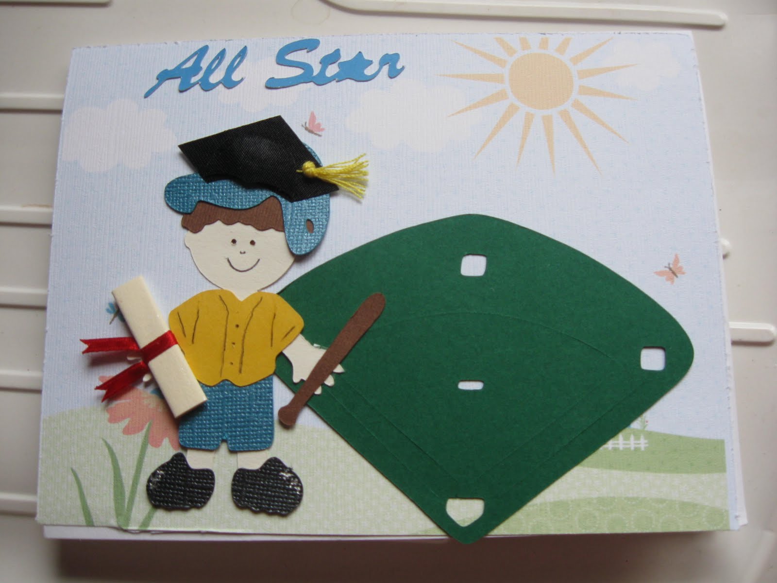 Megan's Cute Cards: Graduation card for big baseball fan
