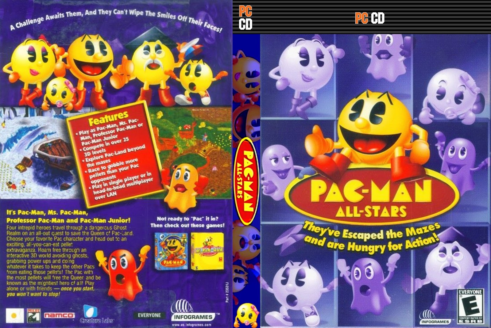 Nathan DiYorio's Blog: Pac-Man All-Stars (Windows) DVD Inserts