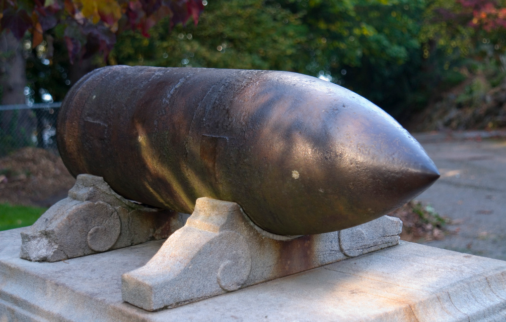 Historical Marker: Runge talks about that "old cannon and shell..."