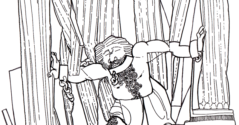 Samson Brings Down The House! | Color The Bible