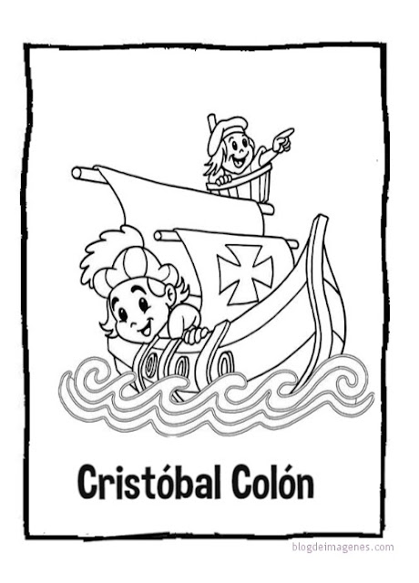 Dibujos Día de la raza para colorear - Blog de imágenes