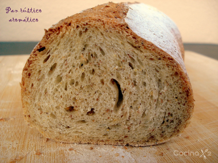 Cocinax2. Las recetas de Laurita.: Pan rústico aromático