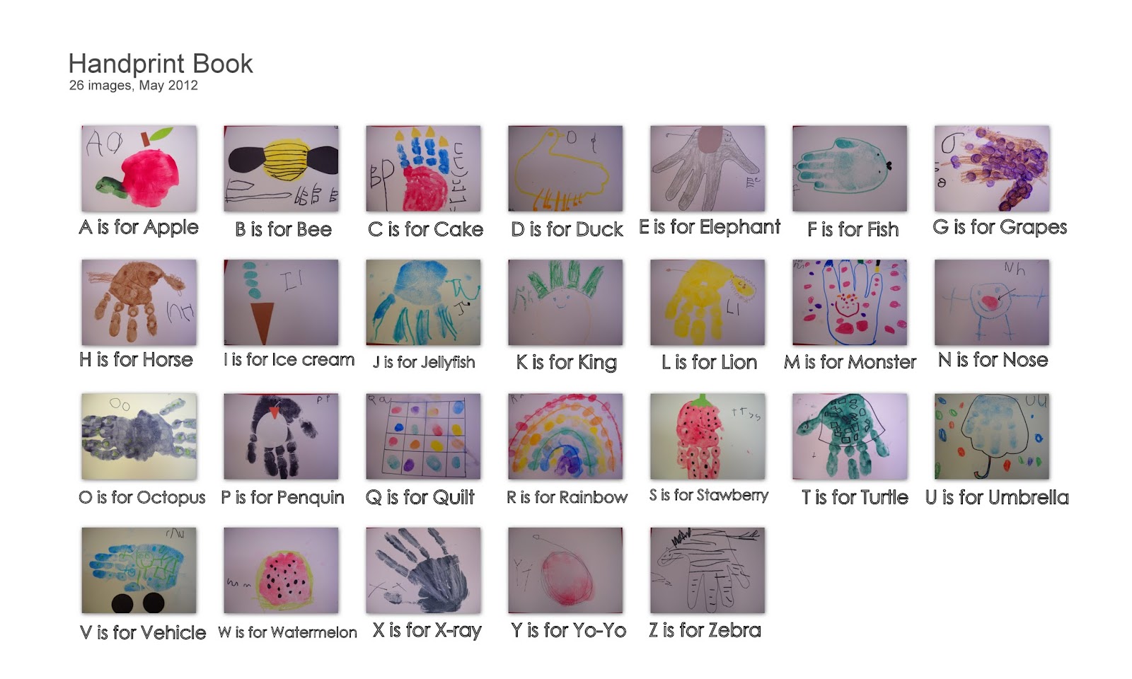 Getting Messy With Ms. Jessi: ABC Handprint Book | Learning abc ...