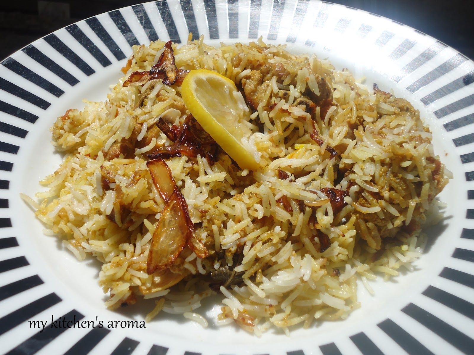 My Kitchen's Aroma: Green masala chicken biryani
