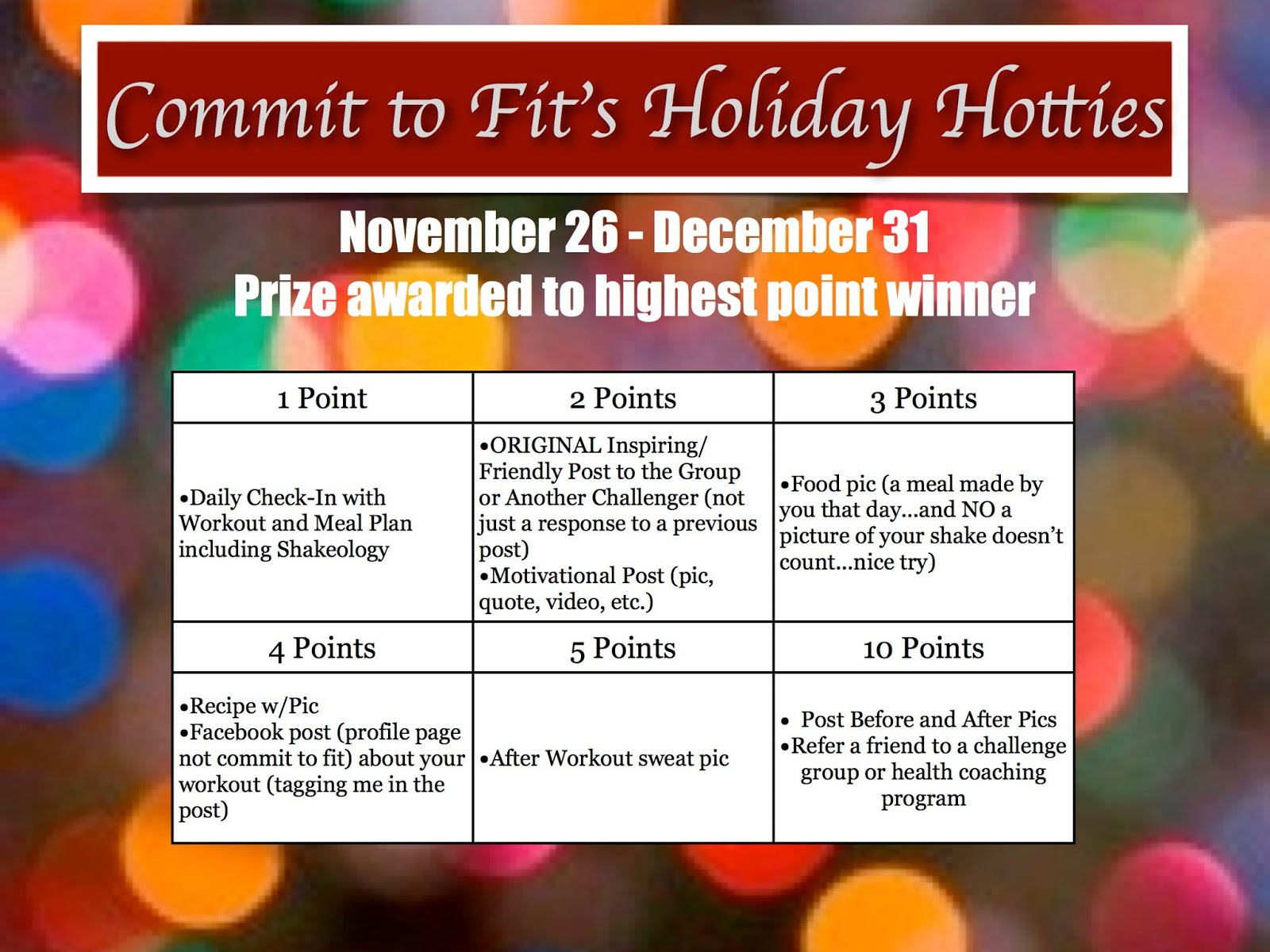 Bake.Run.Live: Holiday Hotties December Challenge