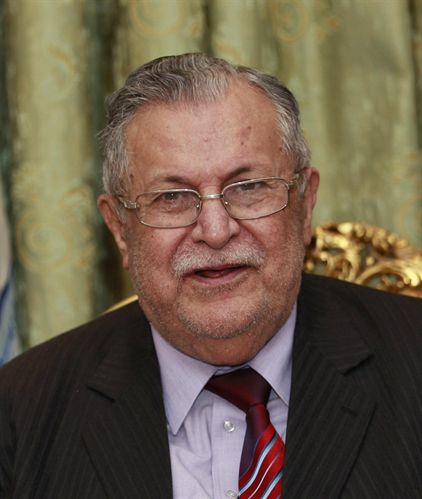 La salud del presidente Talabani mejora y ya puede comunicarse con la voz