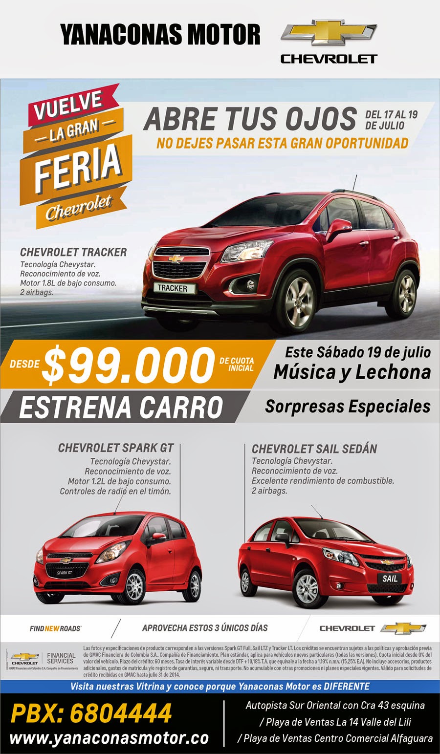 Gran Feria Chevrolet Yanaconas Motor - Yanaconas Motor - Concesionario ...