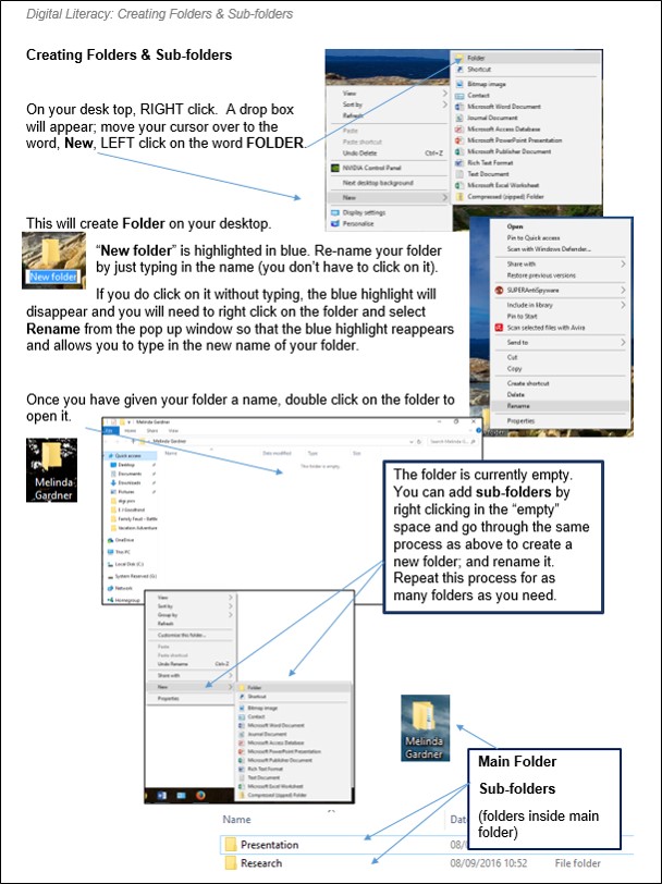 ES T&T Resources - Digital Literacy L1 & L2: Handout 1: Creating ...