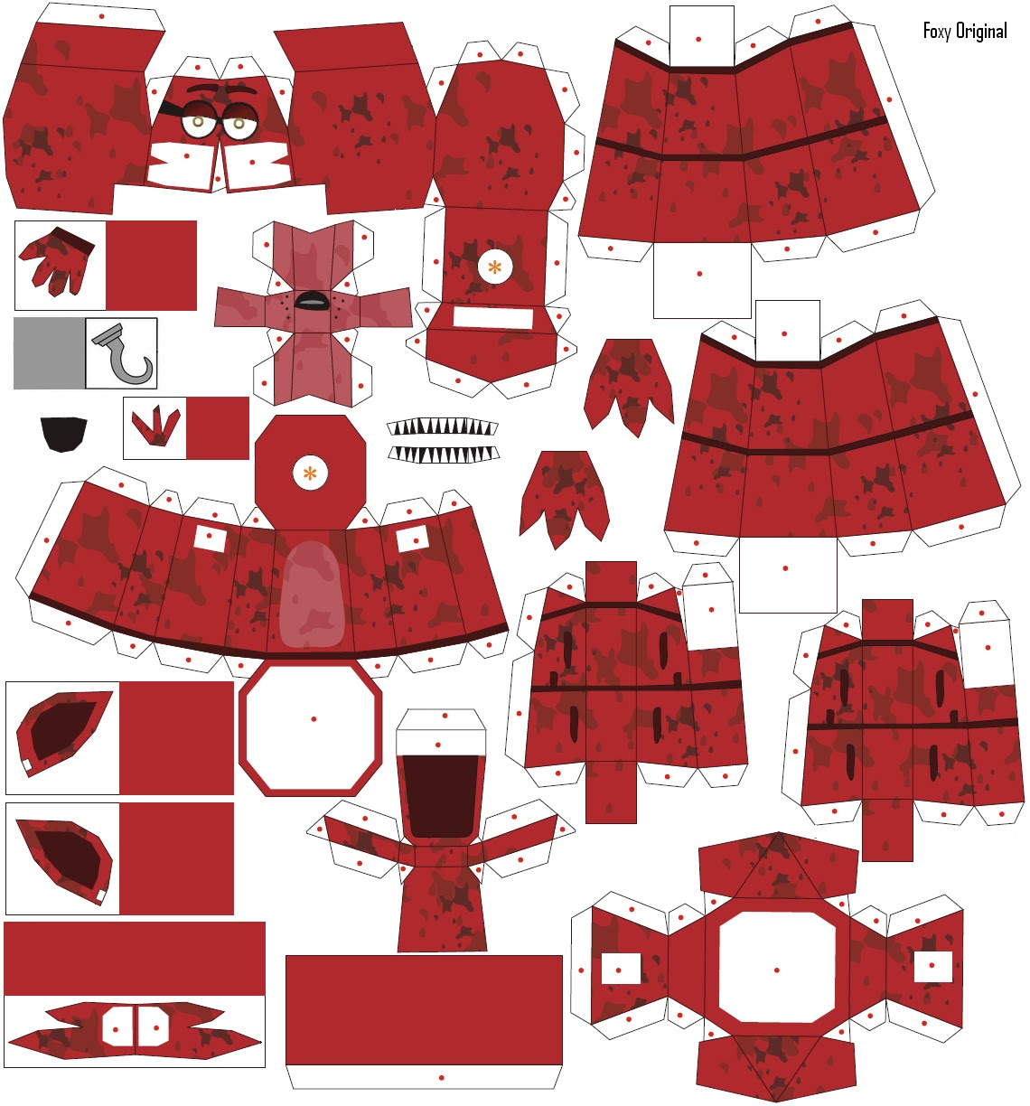 Sin Barrera´s - El Blocksillo: Papercraft de ¨Foxy Original¨