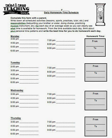 Why I Do What I Do: Weekly Homework | Tried and True Teaching Tools
