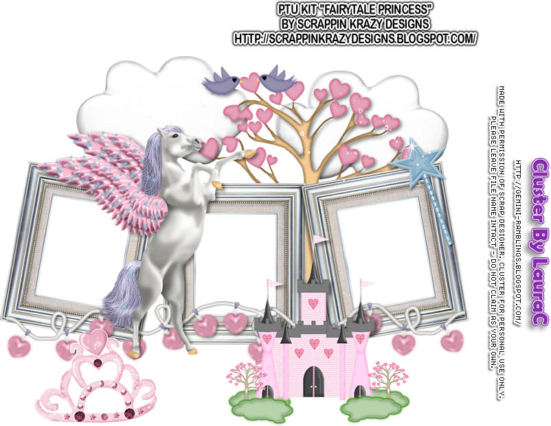 Gemini Ramblings: Cluster Frame "Fairytale Princess"