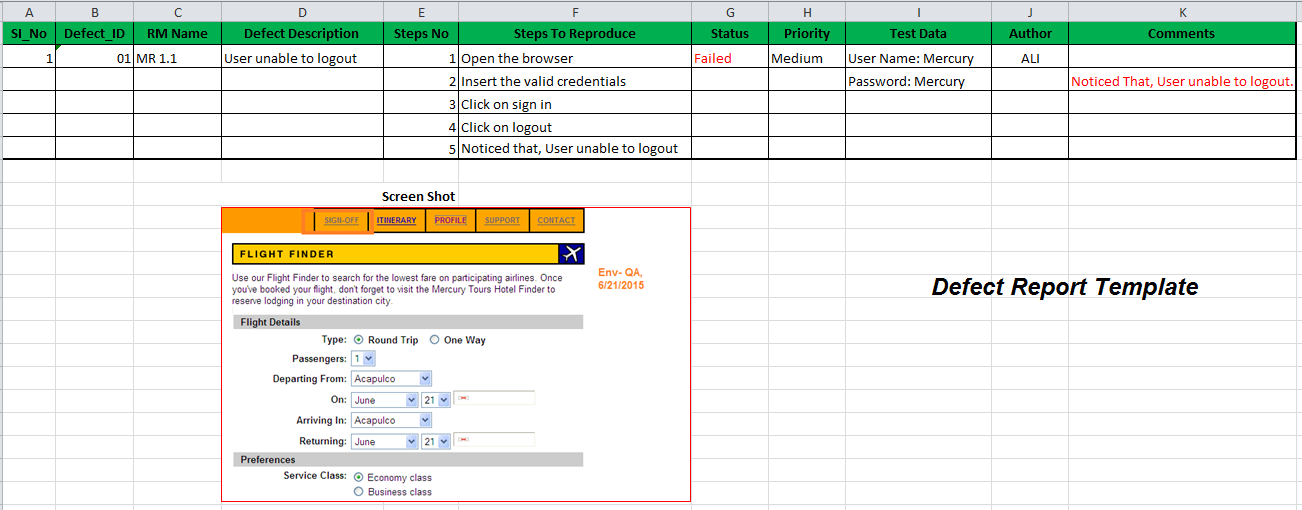 IT TECHNOLOGIES CORPORATION Defect Report Template IT TECHNOLOGIES CORPORATION Defect Report Template