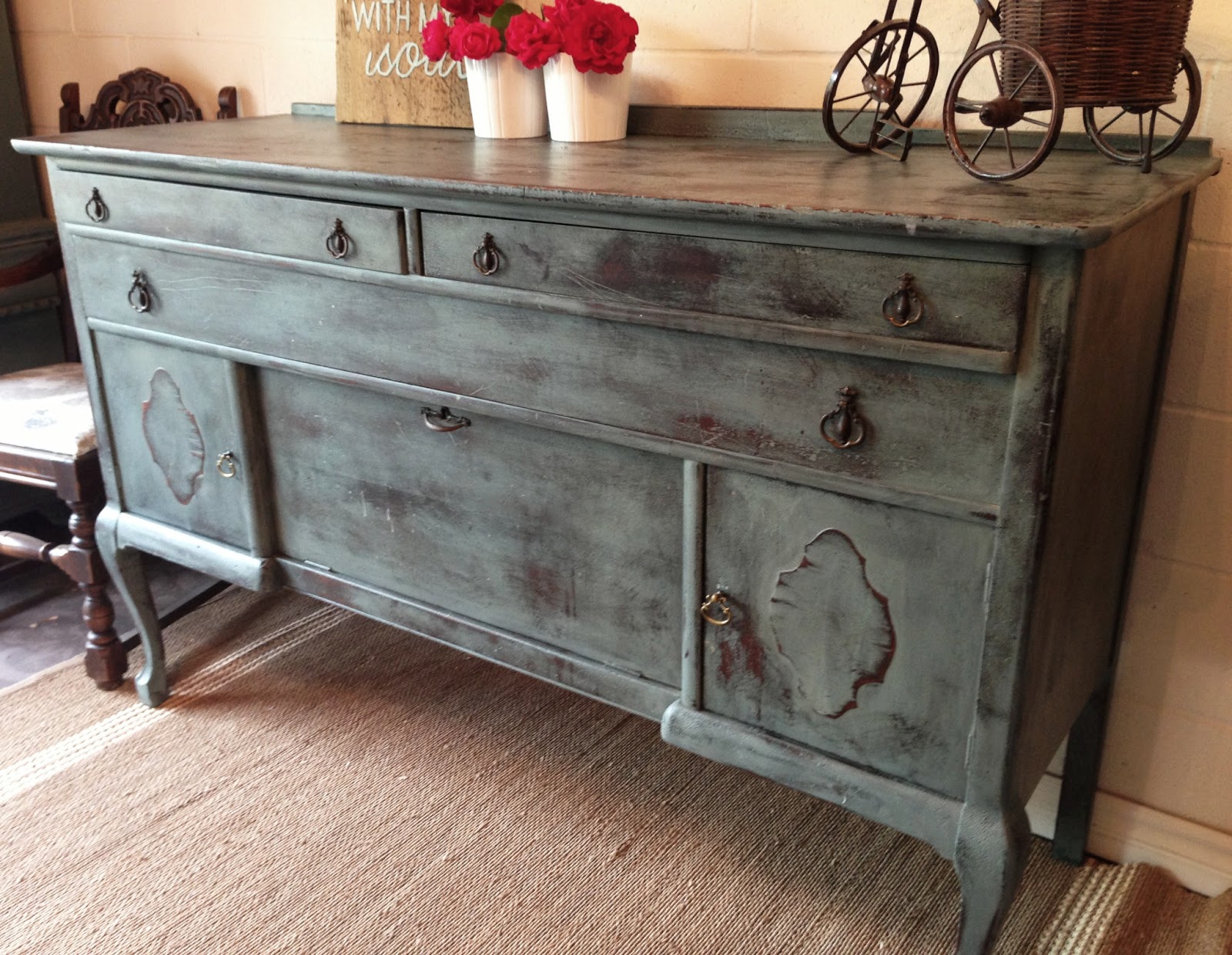 Repurposed Gems: A French Provincial Distressed Buffet