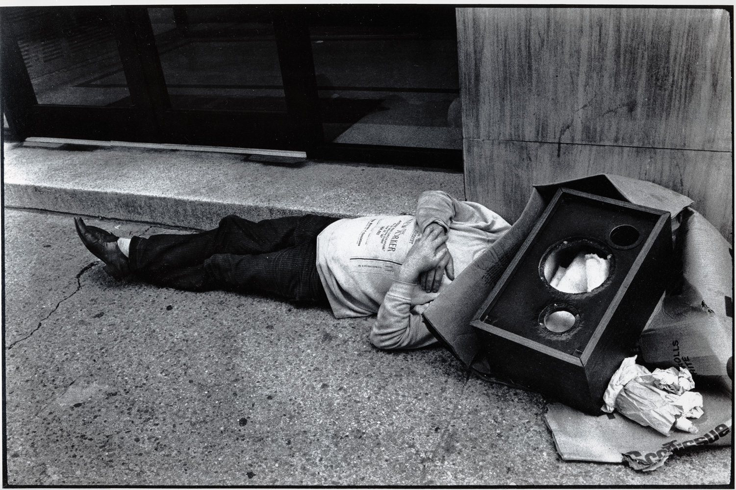 PSWB Portraiture: Homeless Man Asleep on the Lower East Side, NYC, 1989