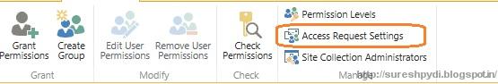 Configure site access request in SharePoint 2013. - Things to share