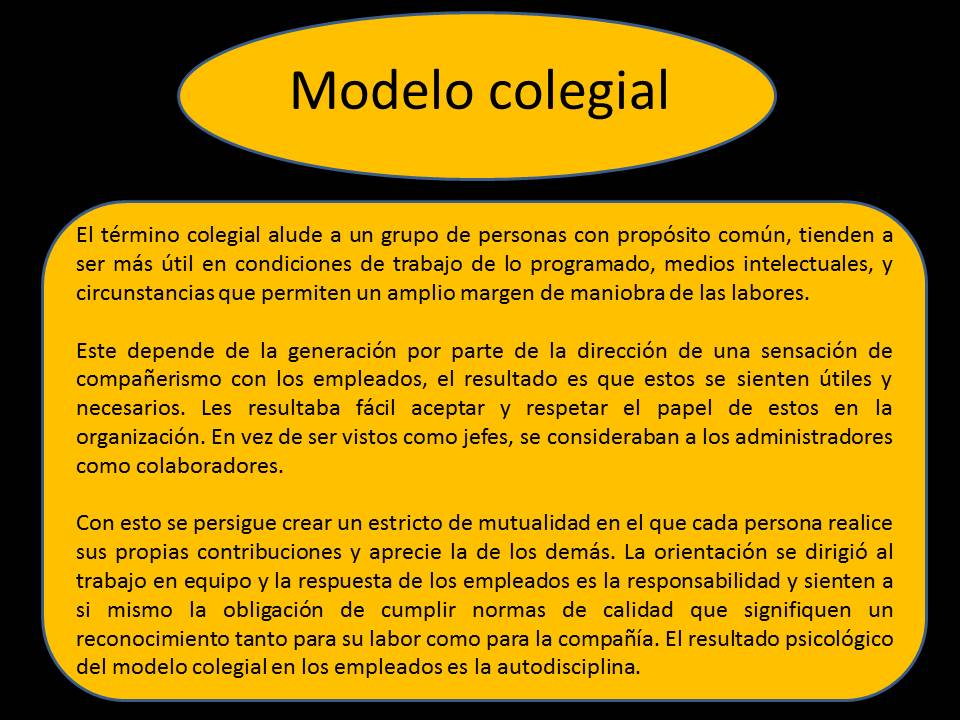 Diseño Organizacional: Modelo colegial