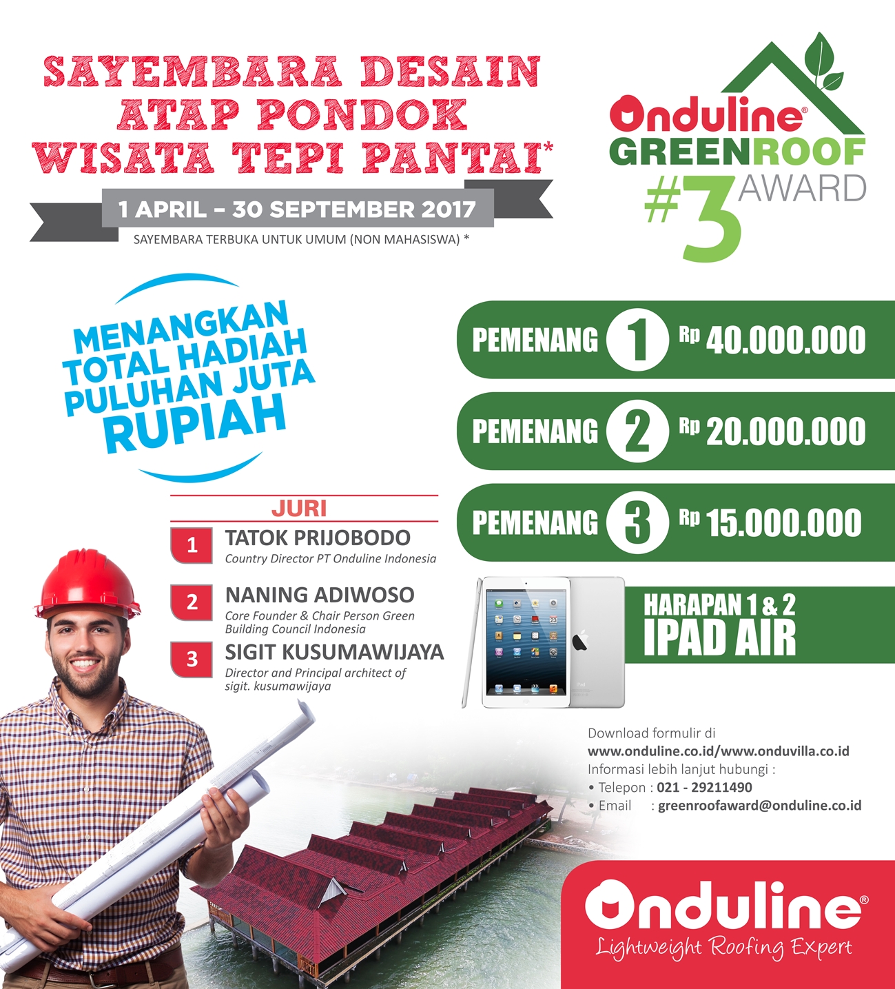 Sayembara Desain Atap Pondok Wisata Tepi Pantai 2017 - Arsitur Studio