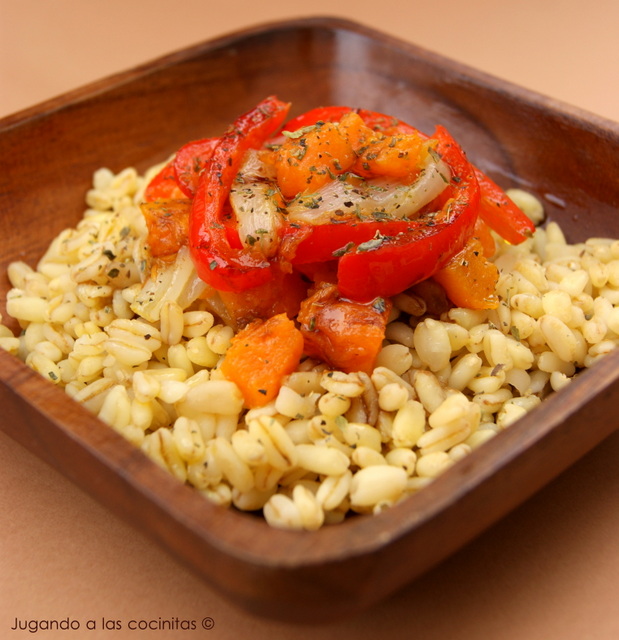 Jugando a las cocinitas: Trigo duro precocido (Blé dur) con fritada de ...