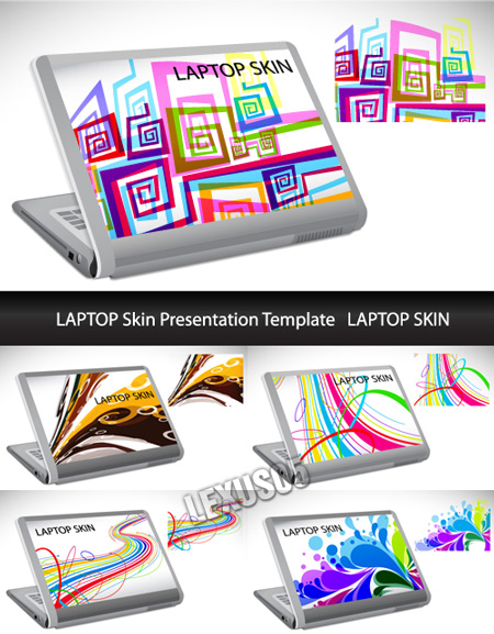 Quality Graphic Resources: Laptop Skins - Vector Sticker Templates