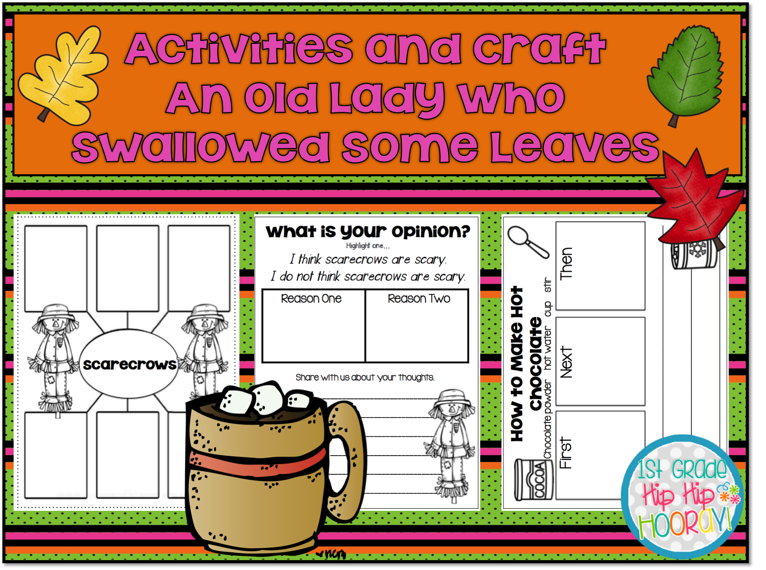 1st Grade Hip Hip Hooray!: There was an old lady who swallowed some leaves!