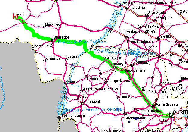 Bonito a Capital do Eco Turismo: Mapas da Região