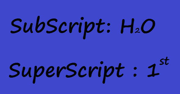 Cara Membuat Tulisan Subscript dan Superscript Di Blog | Belajar Bersama