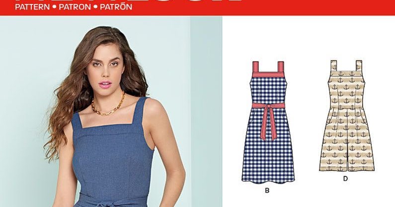 Handmade Jane: New Look 6446 - Ticking Sundress