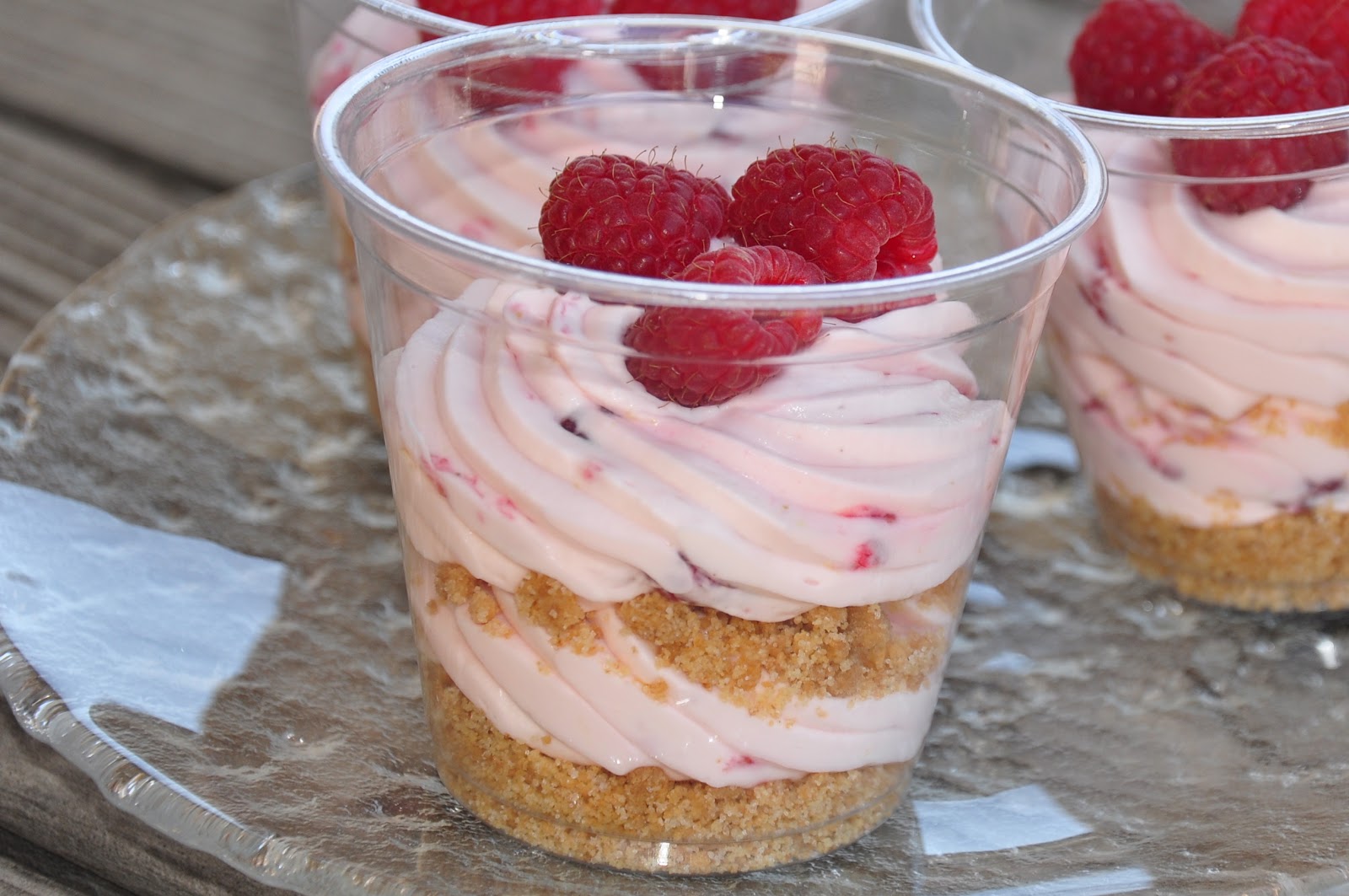 The Changeable Table: No Bake Raspberry Lemon Cheesecakes In a Cup