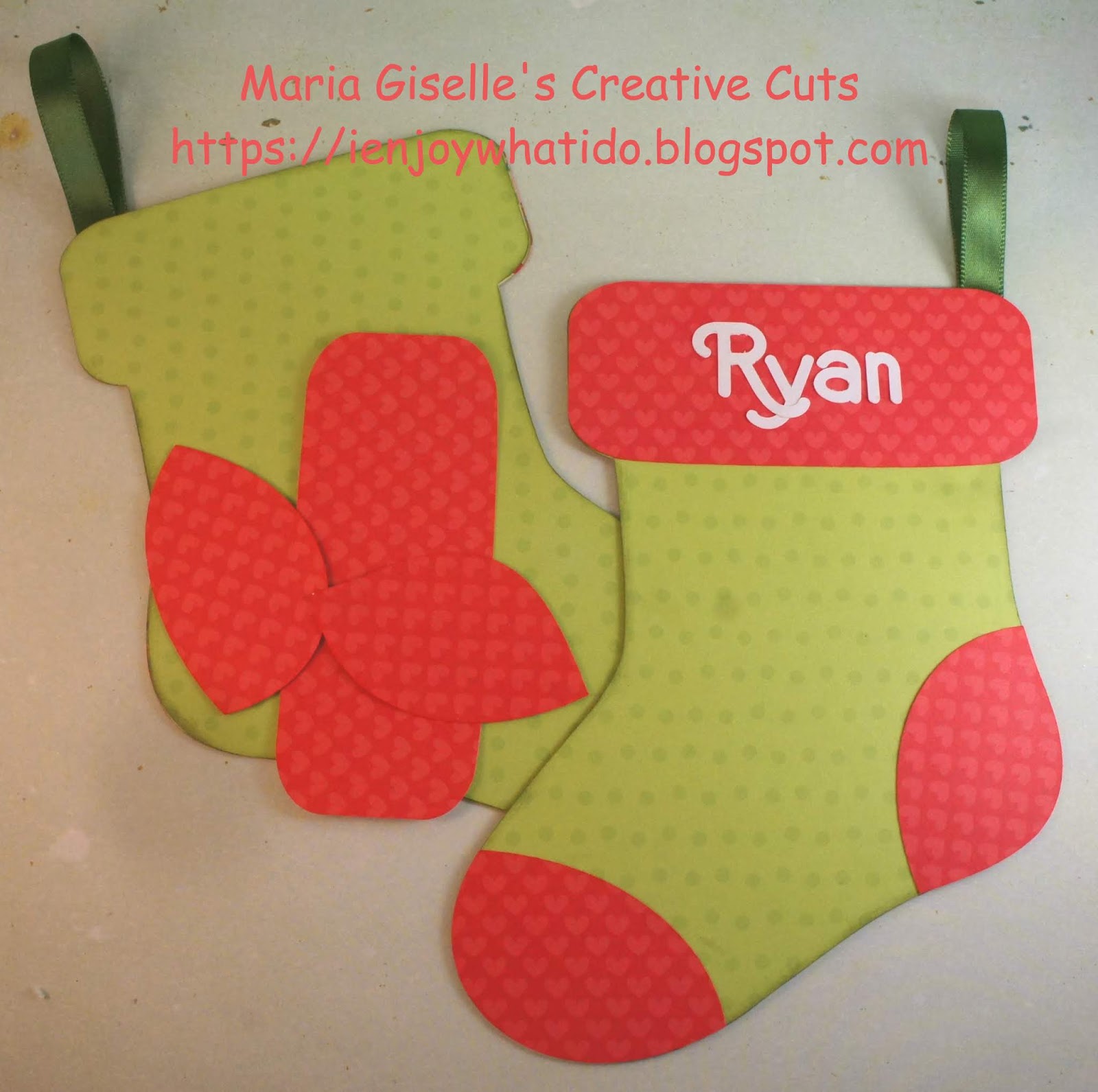 Maria Giselle's Creative Cuts: 3D Christmas Paper Stocking Ornament