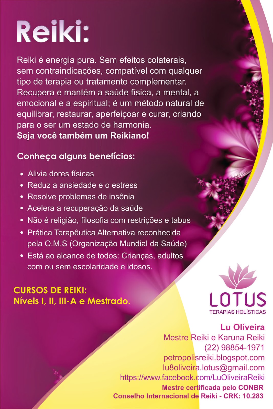 Lotus Terapias Holísticas Reiki e Karuna Reiki: Descubra benefícios ...
