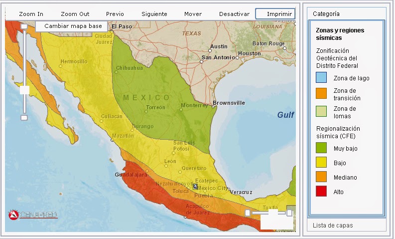 GEOGRAFÍA: MAPA DE SISMOS Y VOLCANES DE MÉXICO
