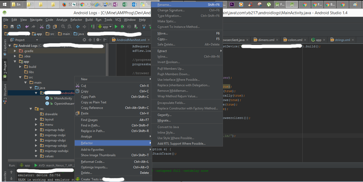Android Code - How do i rename an Android Studio Project with New Name ...