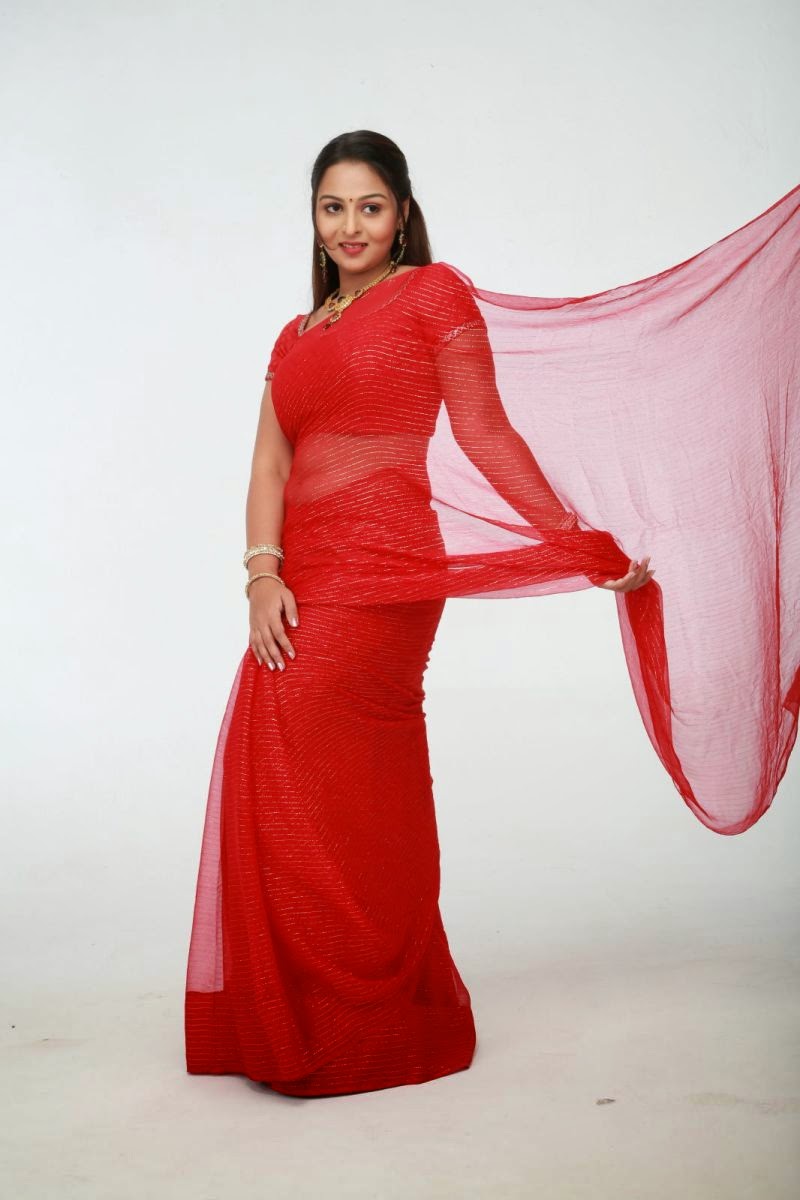 Samvrutha Sunil Latest Hot Navel Show Stills in Saree - Hot Blog Photos