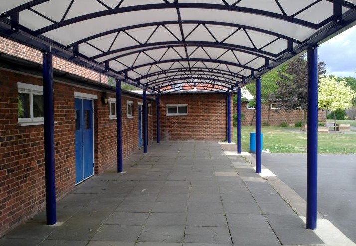 Walkway Covering From Building to Building, Covered Walkway Canopy ...