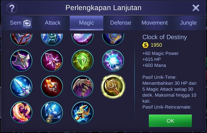 Clock of Destiny, Item Mage Penambah HP dan Mana Terbesar di Mobile ...