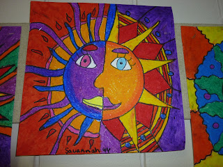 Mrs. Werner's Art Room: 4th Grade Oil Pastel Suns