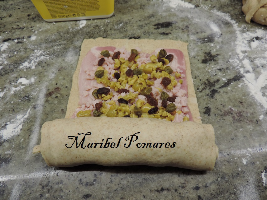 COCINANDO CON MARIBEL: Pan integral relleno de bacon, jamón de pavo ...