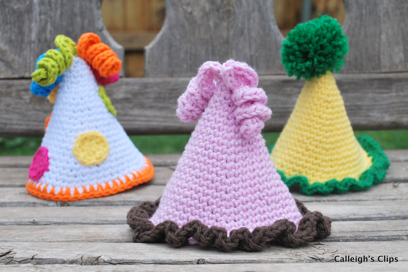 Calleigh's Clips & Crochet Creations: It's Party hat time!
