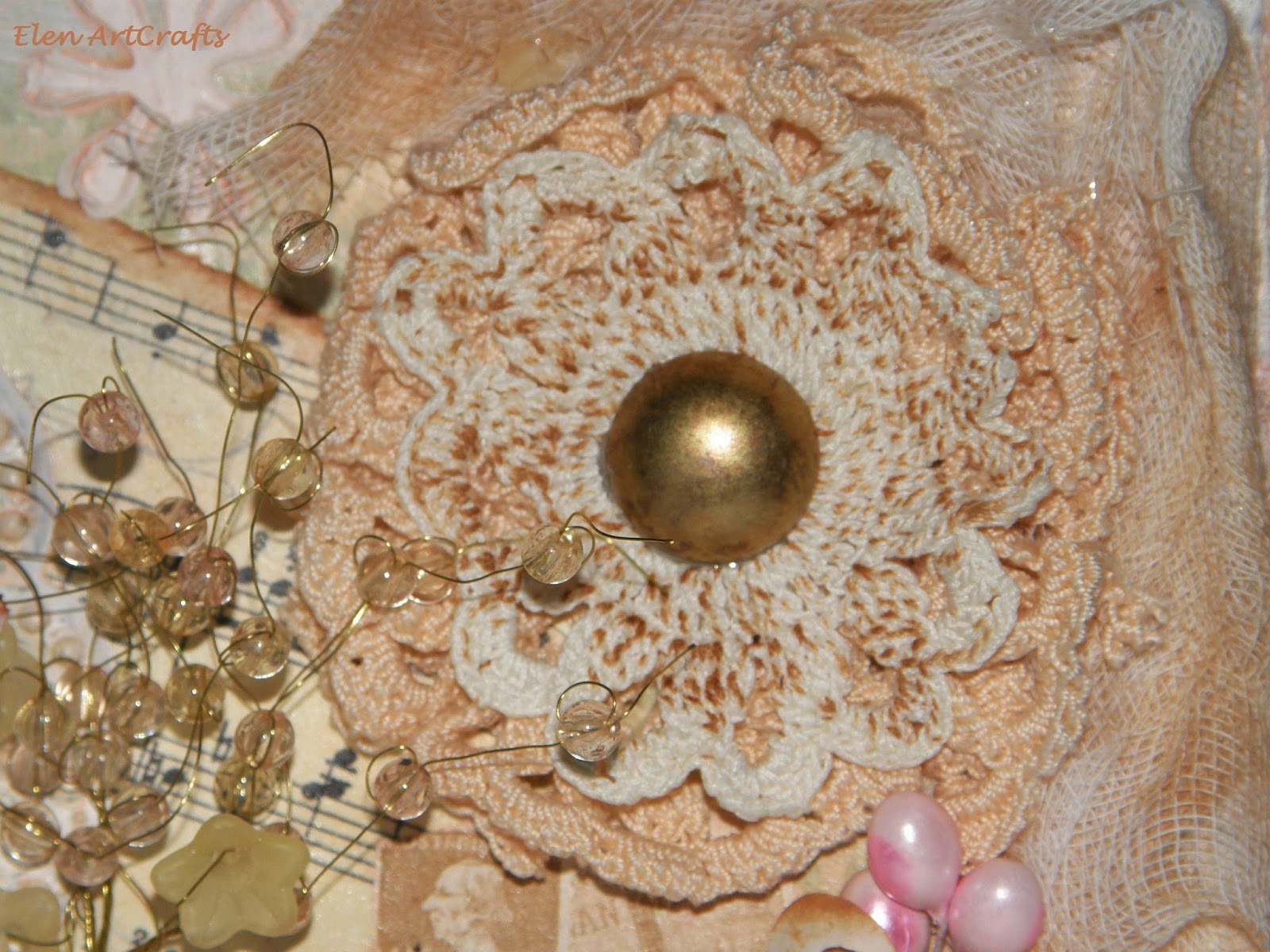 Elen ArtCrafts: Κρεμαστό μεταλλικό κάδρο/Altered metal hanging frame