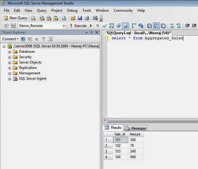 Passion for SQL: Aggregate task in SSIS