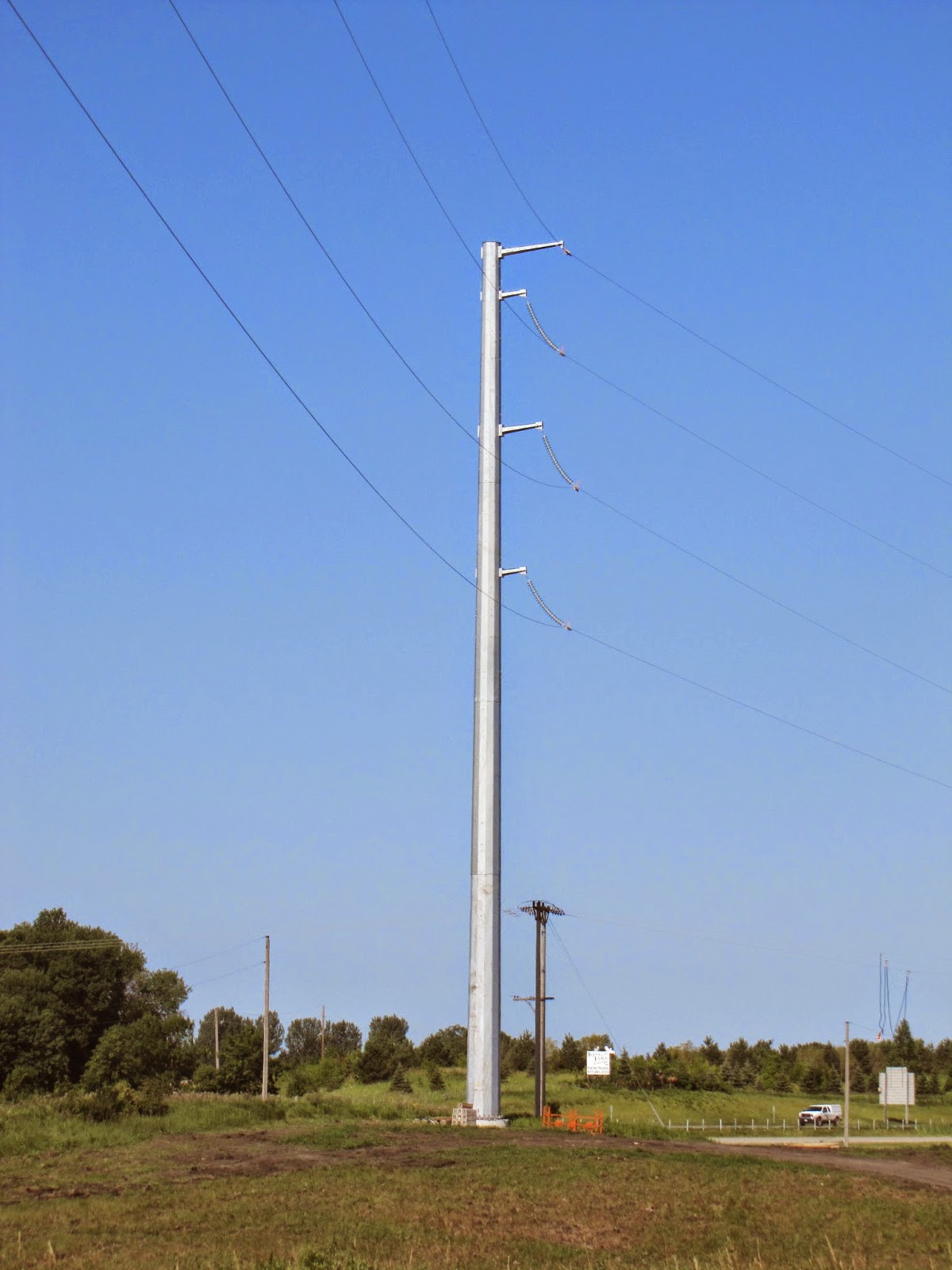 Brandon Mn History Center: Power line construction near I 94 and Cty Rd ...